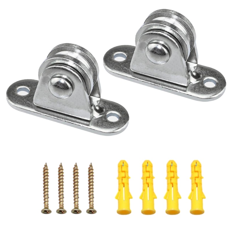 HL 2pcs Versatile Stainless Steel Cable Pulley Set Reliable Cable ...