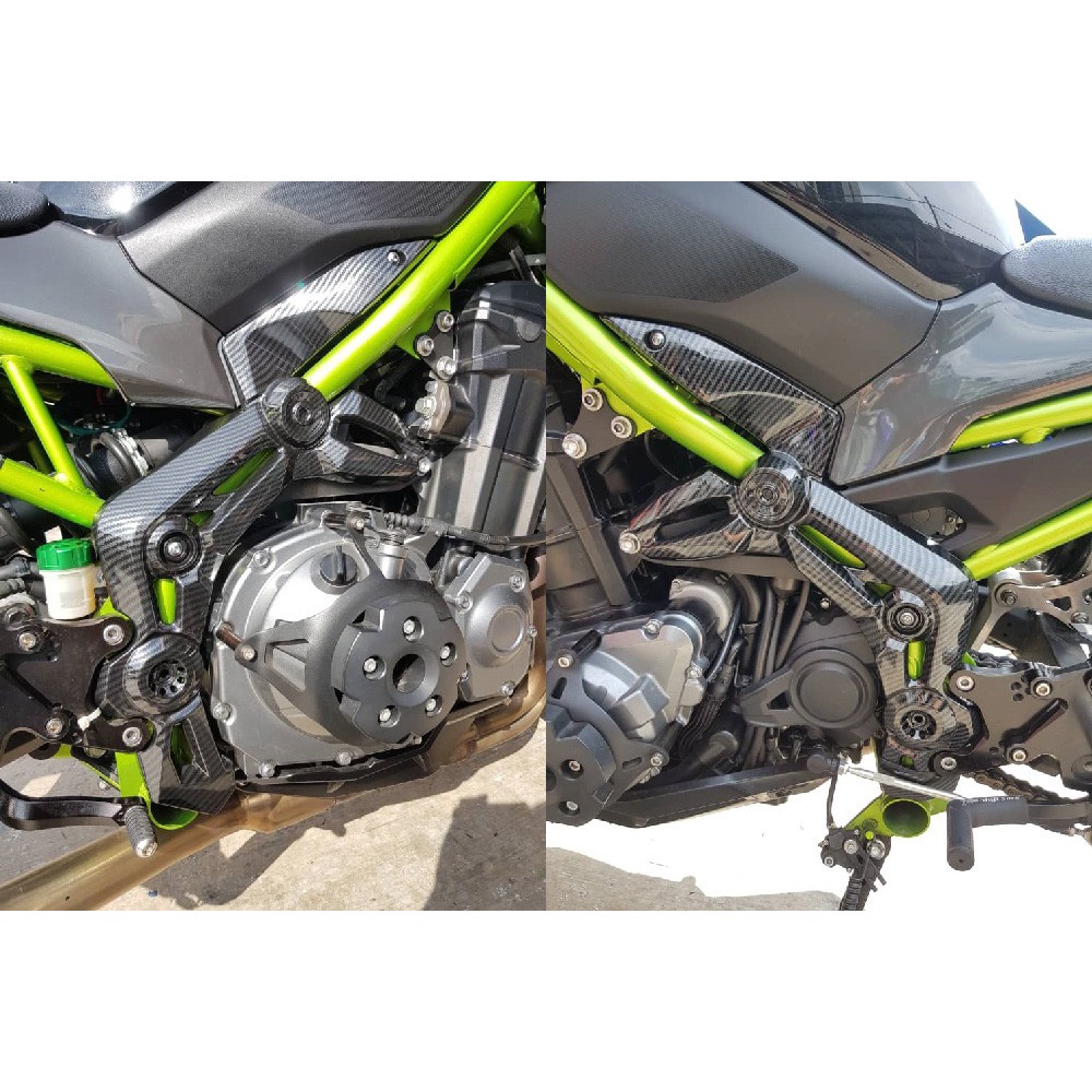 Kawasaki Z900 Body Pivot Cover Carbon Graphic Fairing Engine Side Panel ...