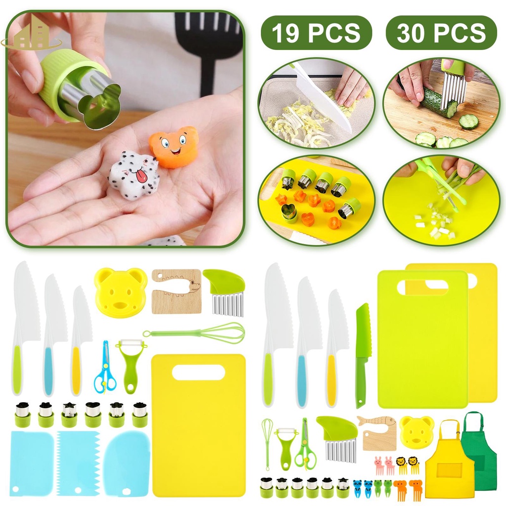 Kids Cooking Set Safe Kids Cutter Set Montessori Kids Kitchen Tools ...