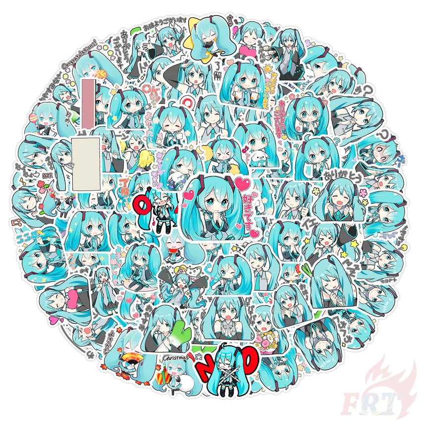 90Pcs/Set Miku . Funny Emoji Mini Diary Manual Stickers DIY Fashion ...