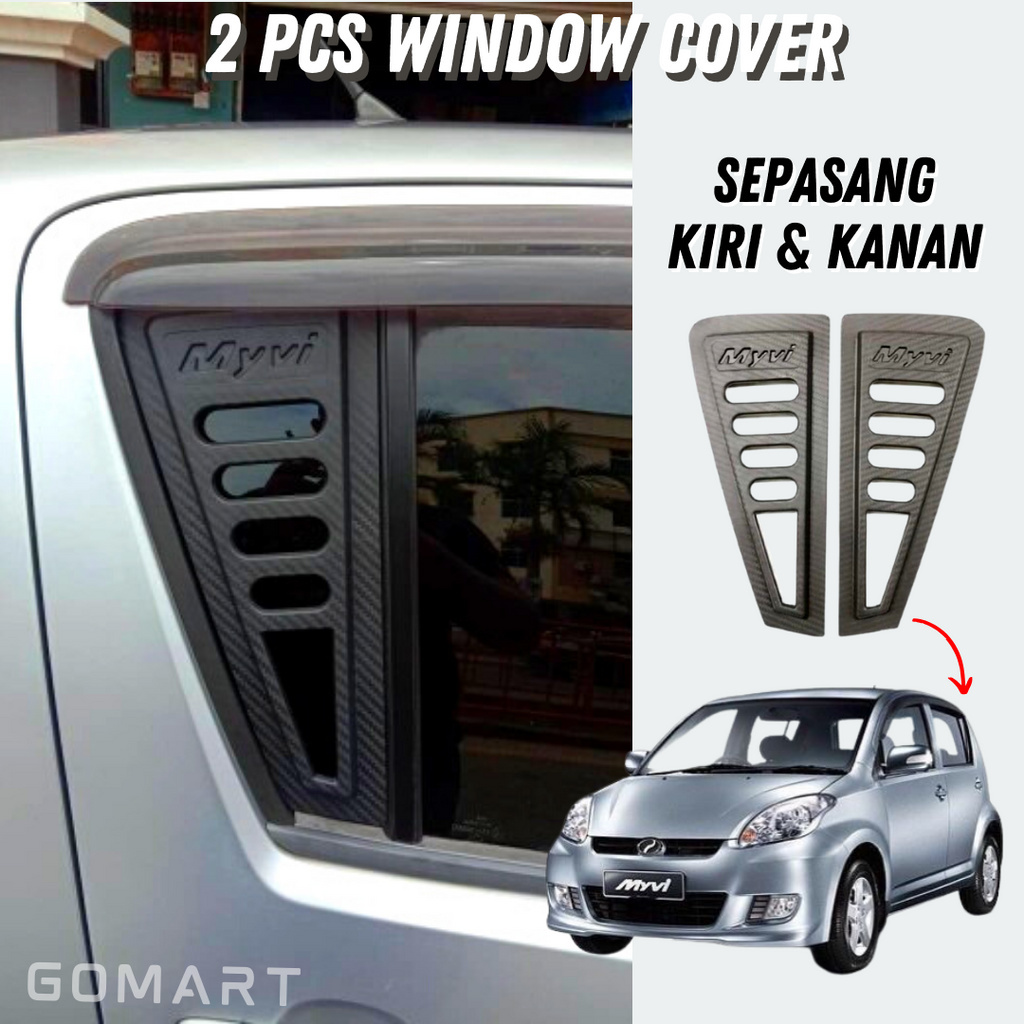 PERODUA MYVI 2005-2012 CARBON WINDOW COVER Rear Side Mirror Louvers ...
