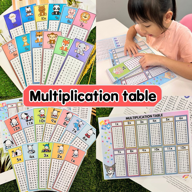 106 Multiplication Table Card·1-12乘法表教材】Busy Book｜Montessori Early ...