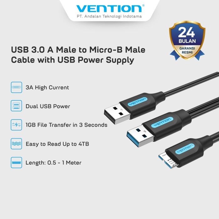 Vention External Hard Disk Data Cable USB 3.0 A Male to MICRO B Cable ...
