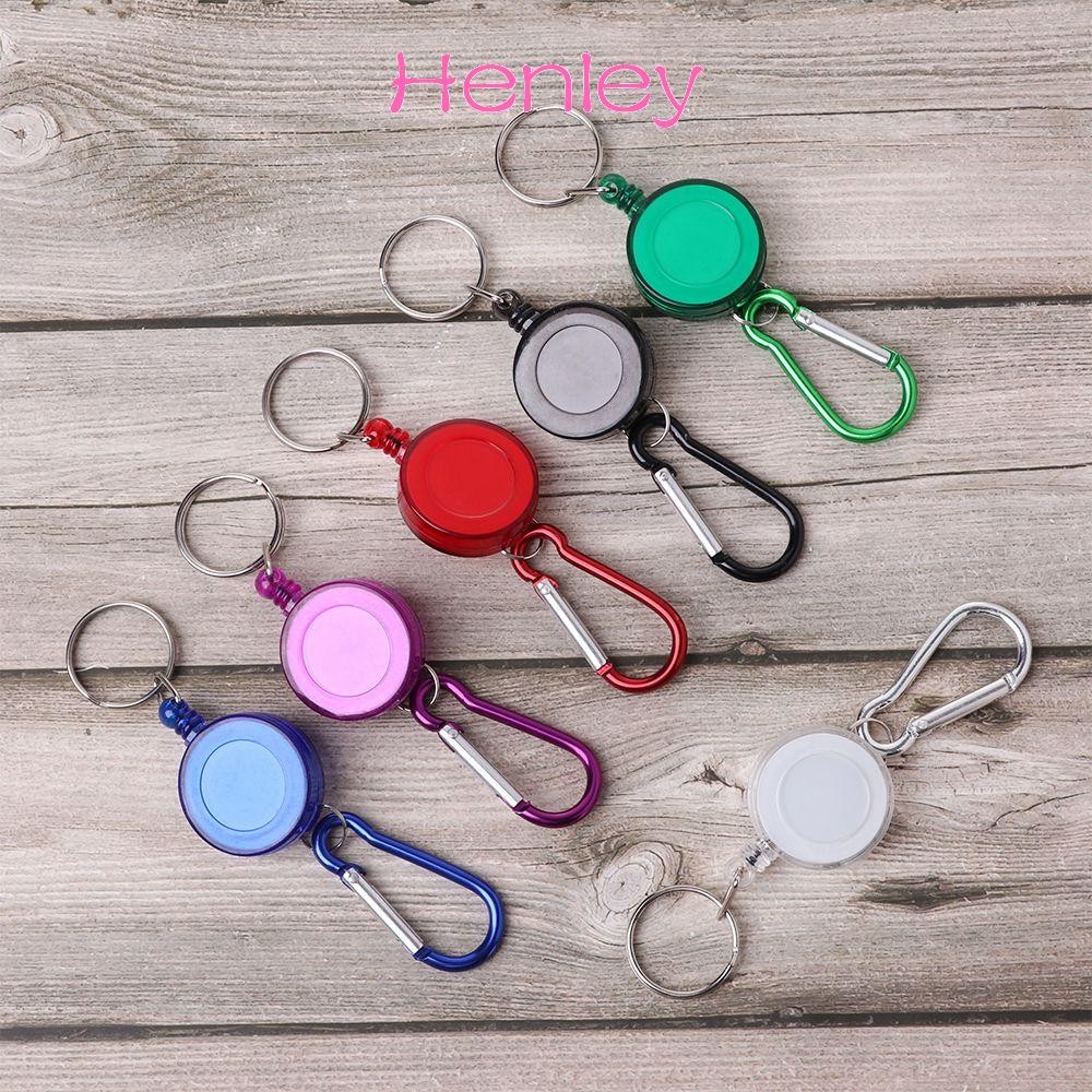 AMONGOF ID Card Holder Portable Gourd Buckle Safety Coil Fishing Key ...