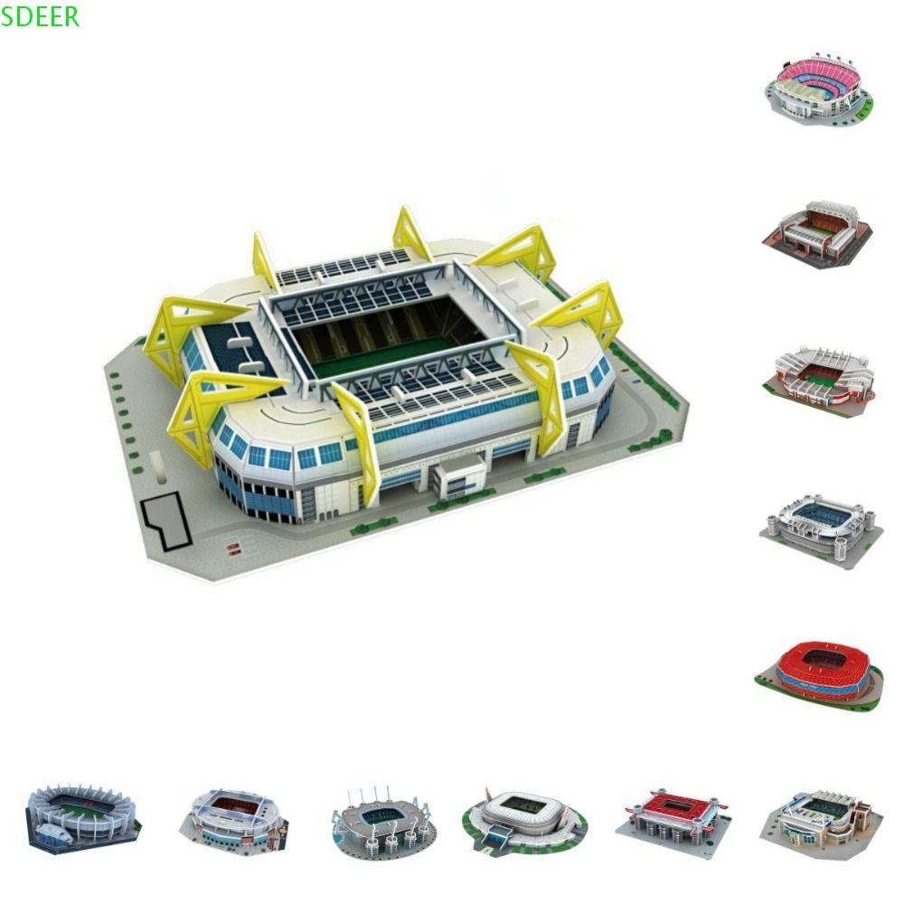 SDEER 3D Soccer Stadium Puzzle, Paper DIY Miniature Football Stadiums ...