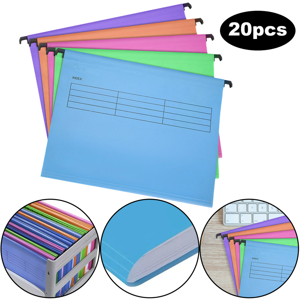 【Brighthor】20Pcs/Pack PVC Suspended Type A4 Suspension Files with Hook ...