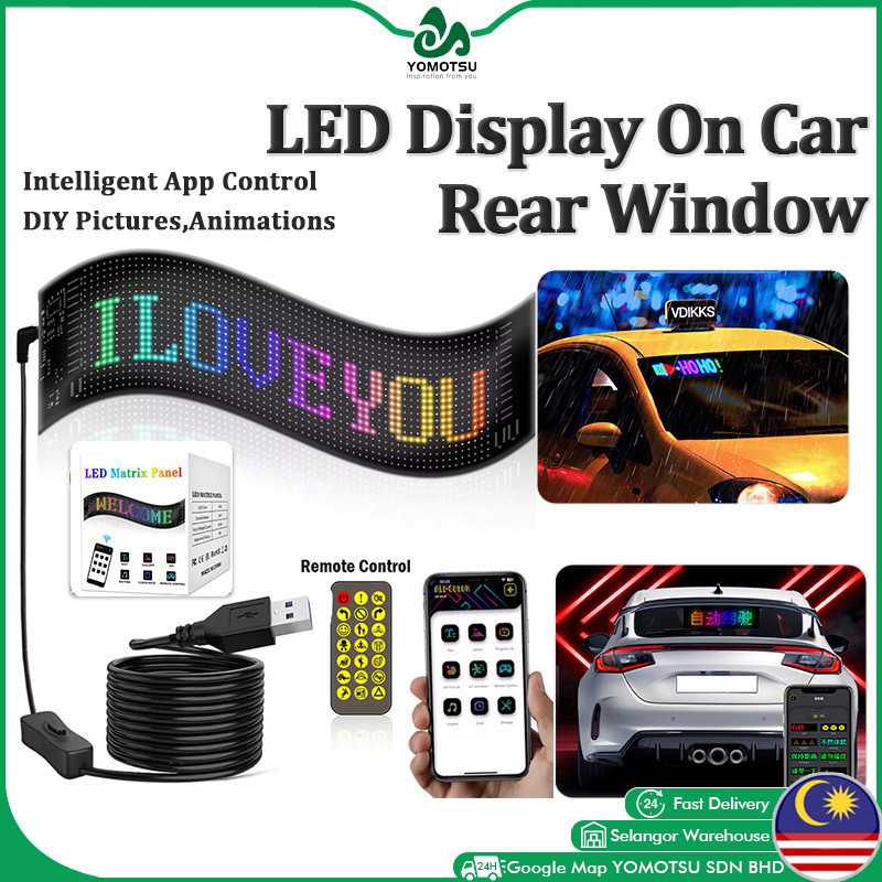LED Matrix Lights Pattern Graffiti Led Lamp Party Car Shop Led Display ...