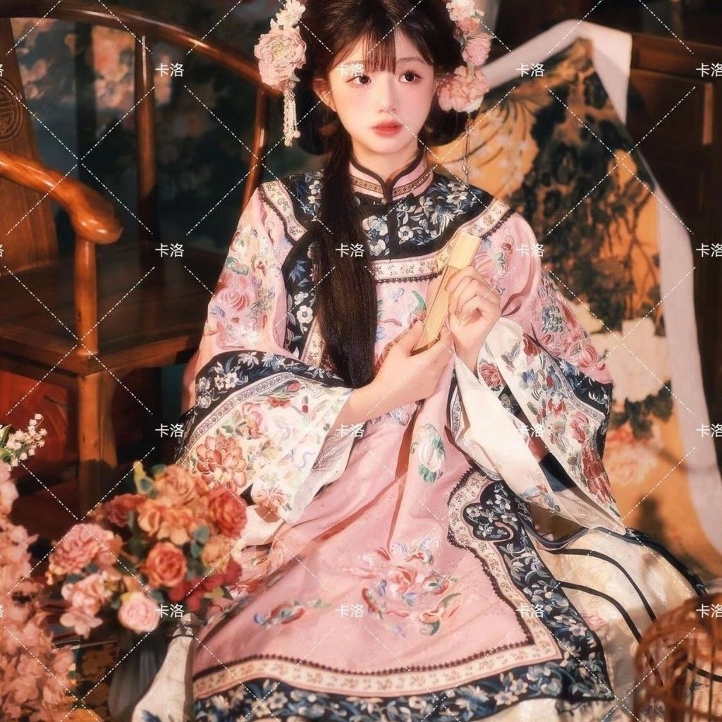 Liuyang Studio Miss Hanfu Qing Dynasty Chinese Style Photo Wear Grid ...