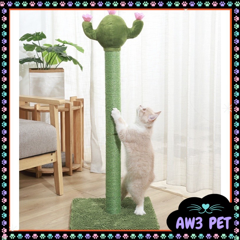 Large Square Pole Cat Scratcher Cat Toy CAkar Kucing Cactus Cat Pole ...