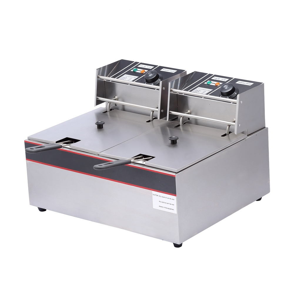 Double Tanks Countertop electric deep fryers deep fryer electric ...