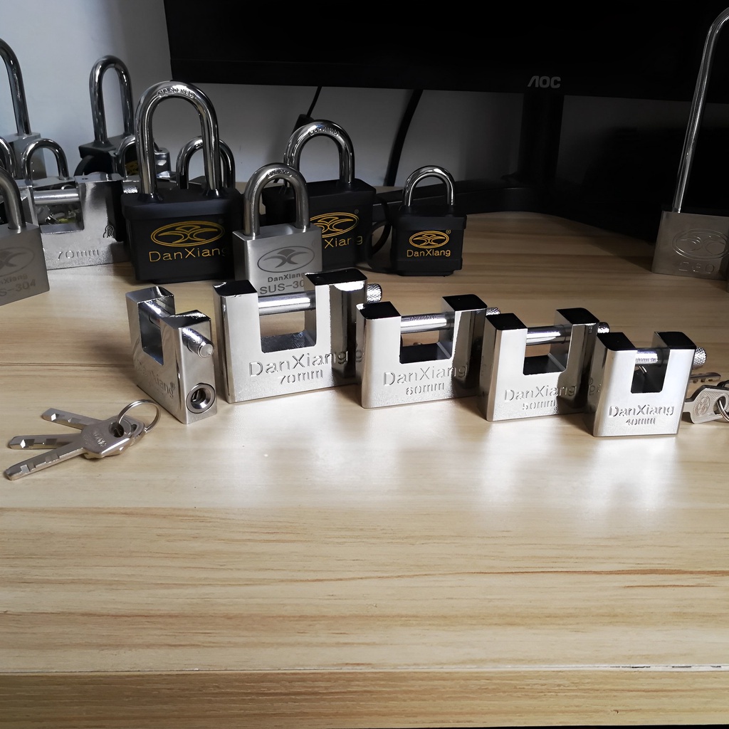 Waterproof Heavy Duty Padlock Horizontal Opening Anti-Shear Anti-Theft ...