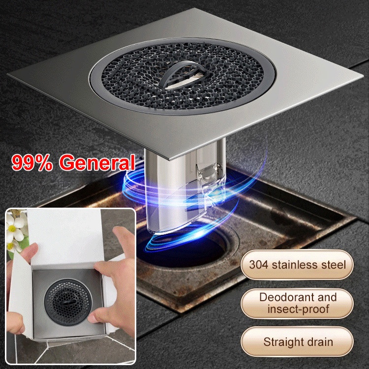 {💕Limit discounts💕} Bathroom Floor Drain with Cover Enclosed Odor Proof ...