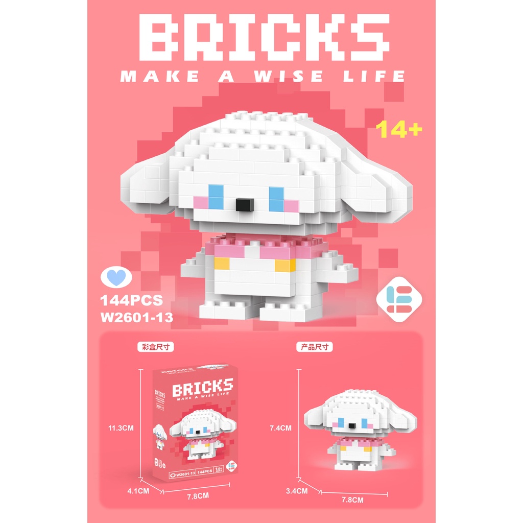 OMG Wonderland 💥 3D Mini Building Block Cute Character Model Nano Block Cartoon block Toys 微颗粒 ...