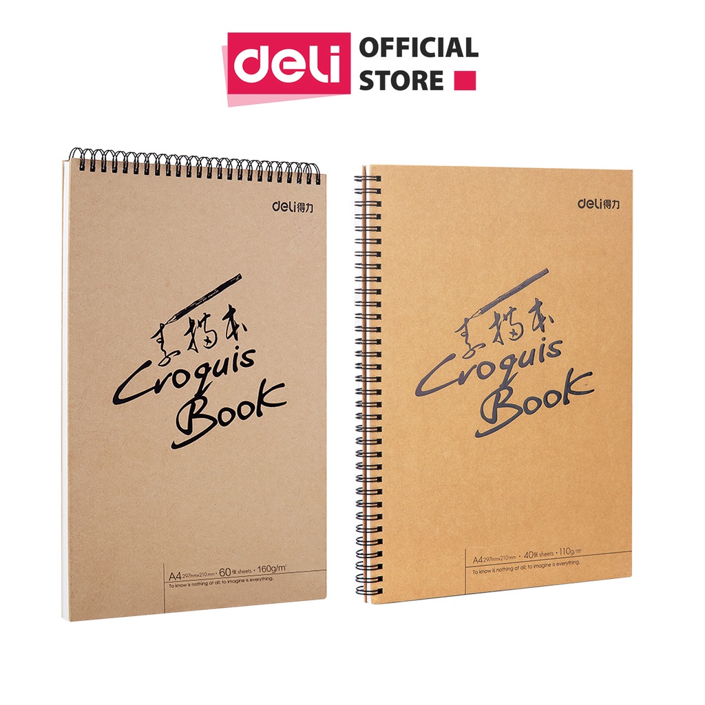 XO Sketchbook 110gsm/160gsm Deli A4 size Thick paper suitable for ...