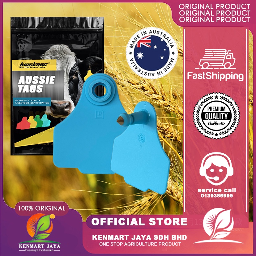 KingKong Aussie Tag-EarTag Cow/ Lembu (Blue /Biru 10set per pack ...