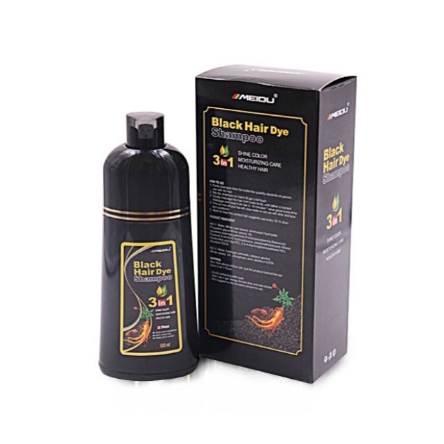 Ginseng Black Hair Dye Shampoo / Syampu Pewarna Rambut Hitam Meidu ...