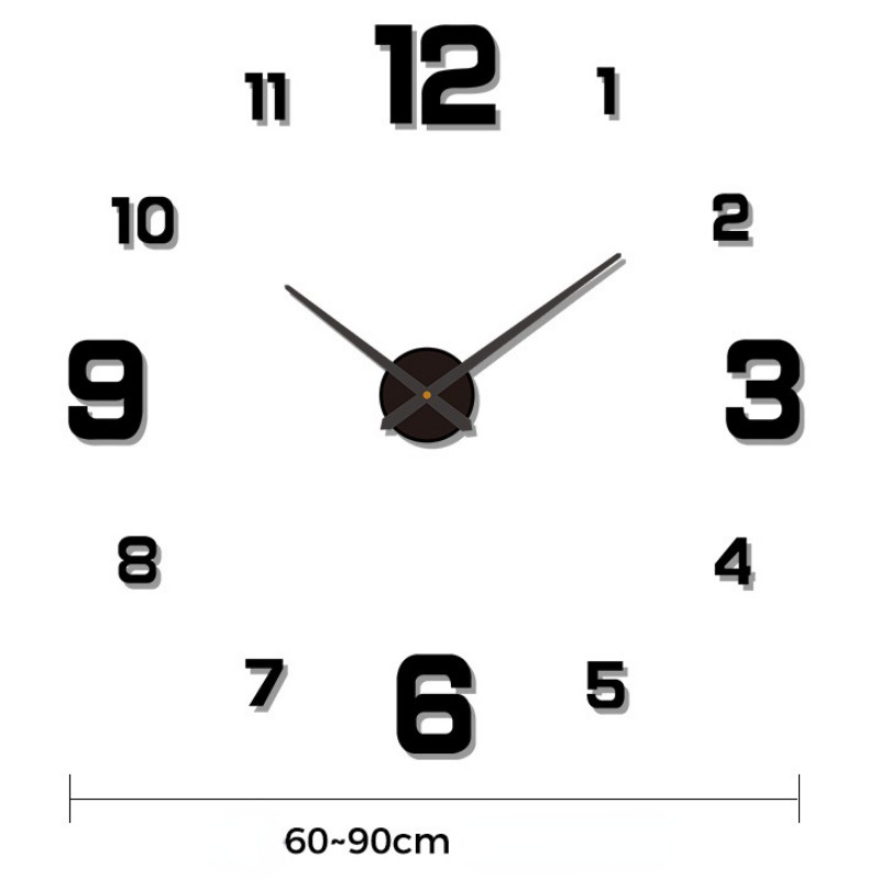 DIY Modern Design Digital Clock Silent Wall Clock Home Decor Room ...