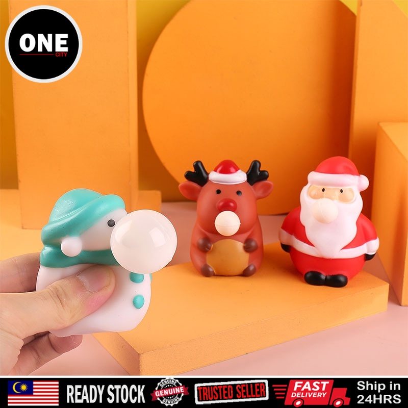 onecity.Pressure Release Safety Play Toy Christmas Santa Toy/Cute ...