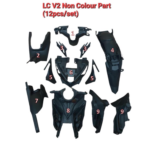 YAMAHA LC135 V2 V4 V6 V7 INNER COVER SET YAMAHA BODY INNER FULLSET NON ...