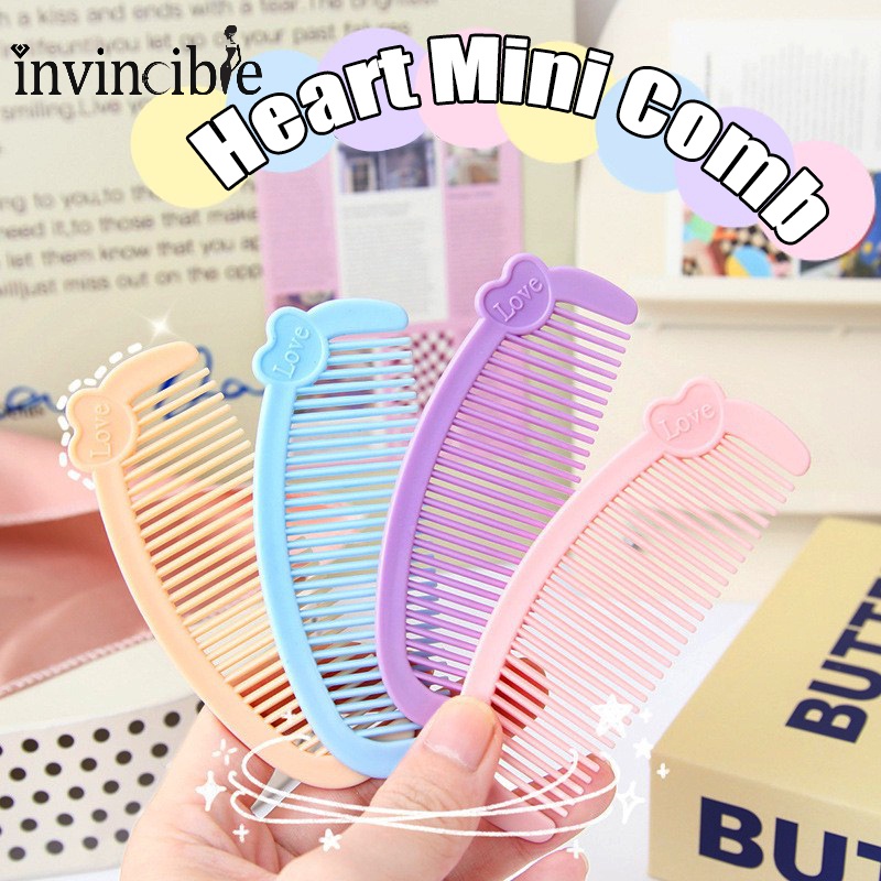 Scalp Massager Mini Hair Comb Plastic Portable Candy Color Anti-static ...