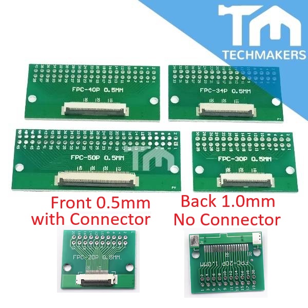 FPC FFC Connector Flex Cable Flat Cable Transfer Plate Breakout Board IDC 0.5mm Pitch 6~60 PIN ...