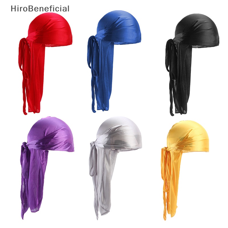 HiroBeneficial Men's Silky Durags s Turban Hat Wigs Sa Durag Biker ...