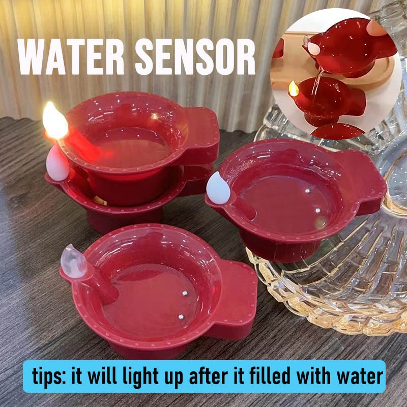 2023 Diwali LED Water Sensor Diya Lamp Deepavali Diya Decorative Candle ...