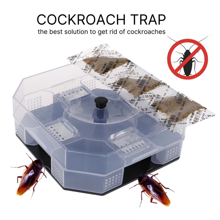 Reusable Cockroach Trap Box Non-Toxic Insert Killer Catcher Pest ...