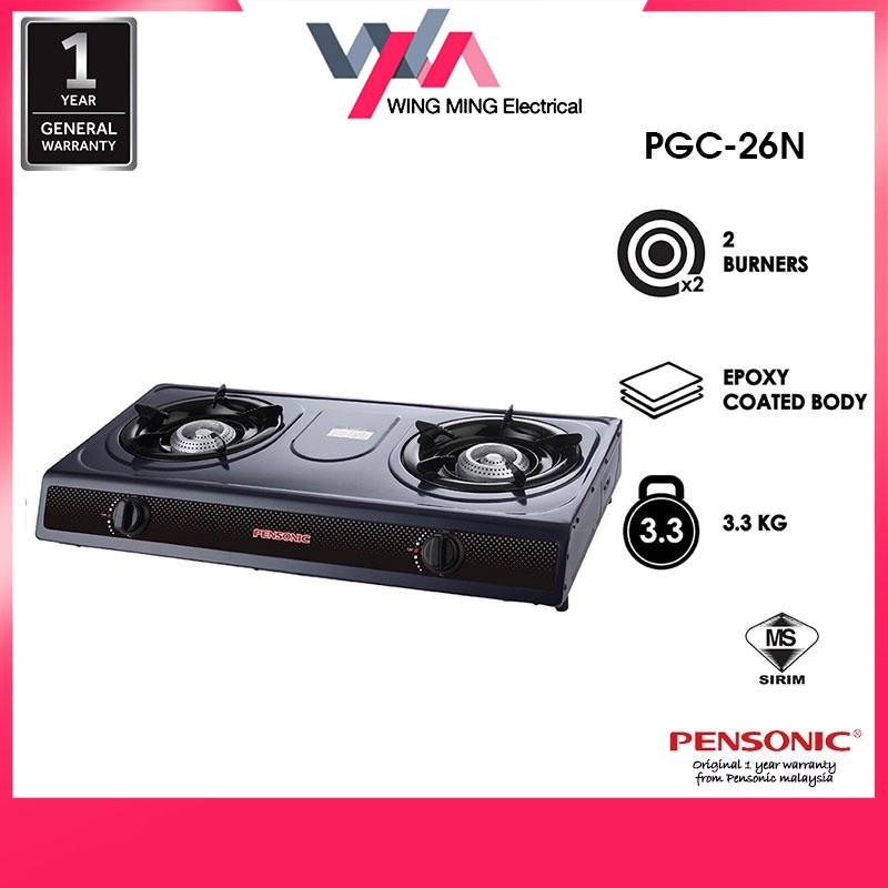 Pensonic Gas Cooker Single Burner PGC-1001S 2 Burner PGC-26N PGC-2201G PGC-5602S PGC-5603S PGC ...