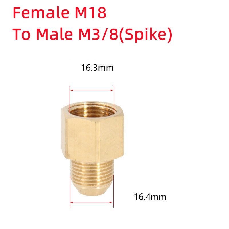Brass 3/8" 1/4" M14 M18 M22 Thread Connector Male Female Adapter for ...