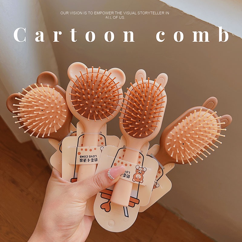 Cartoon Bear Air Cushion Comb Cute Girl Heart Hair Comb Fashion Girls ...