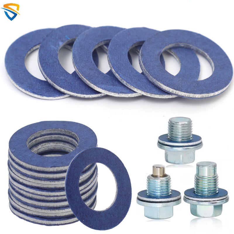 1/5Pcs Car Oil Pan Screw Gaskets Oil Drain Sump Plug Washers Gasket ...