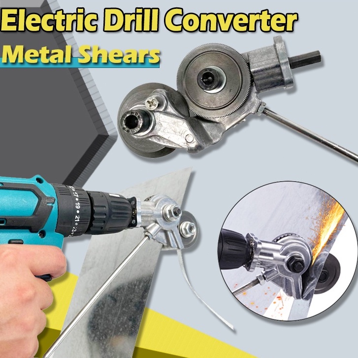 Electric Drill Plate Cutter Attachment Double Headed Metal Sheet Cutter ...