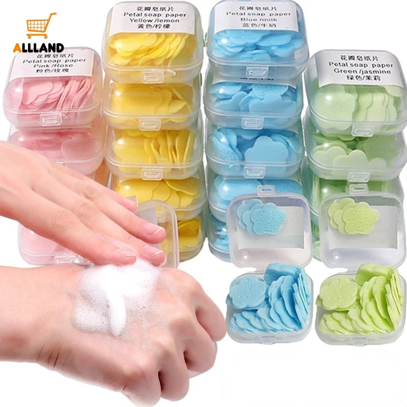 1 Box Portable Soap Paper Bath Hand Washing Disposable Soap Slice Mini ...