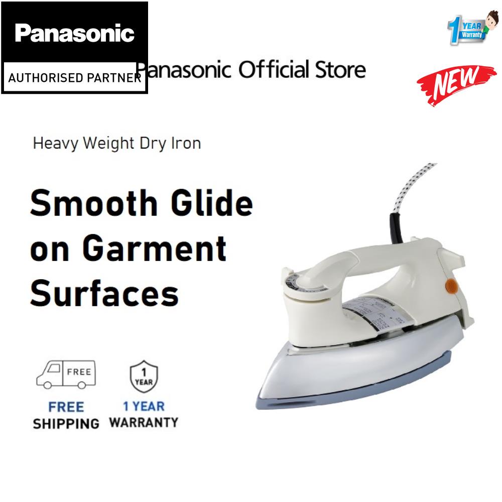 PANASONIC NI-22AWT (2.3KG) HEAVY WEIGHT DRY IRON NON-STICK SOLEPLATE NI ...