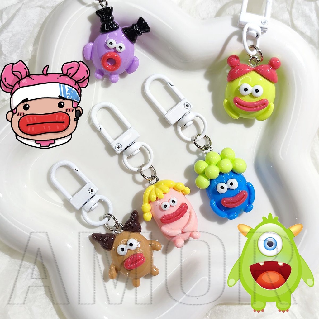 Cute Sausage Mouth Key Chain - For Car Keyring, Bags - Key Chains ...