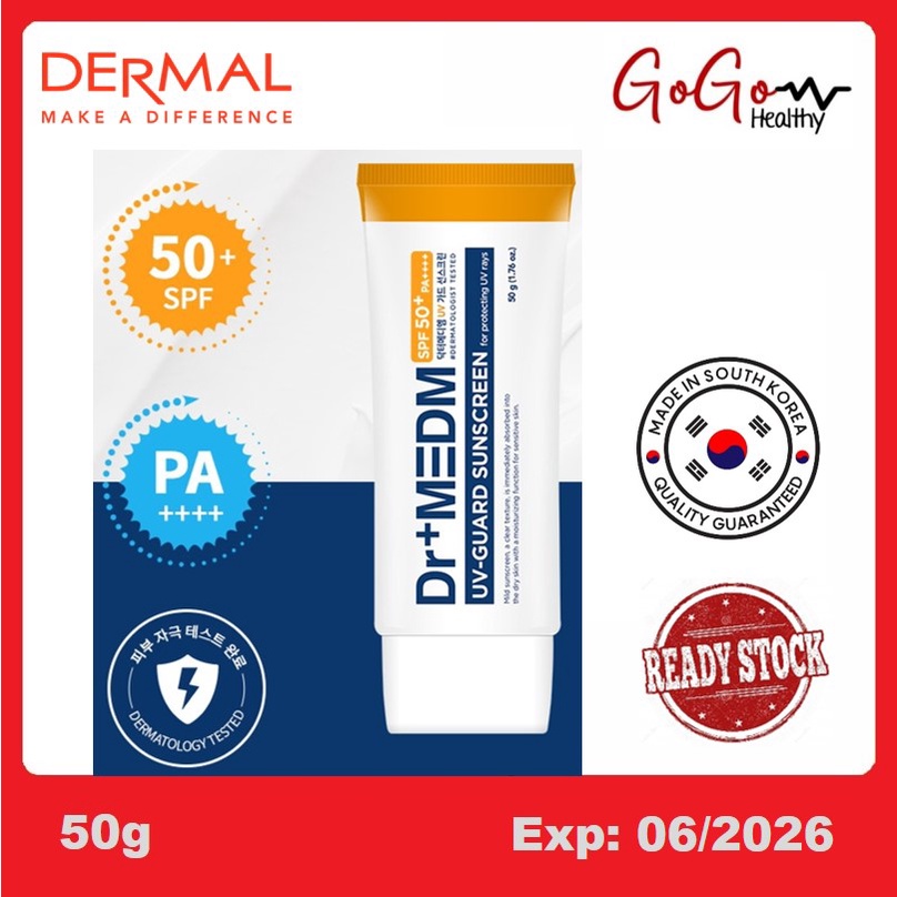 DERMAL KOREA Dr.MEDM UV-Guard Sunscreen (SPF50+ / PA++++) 50g | Shopee ...