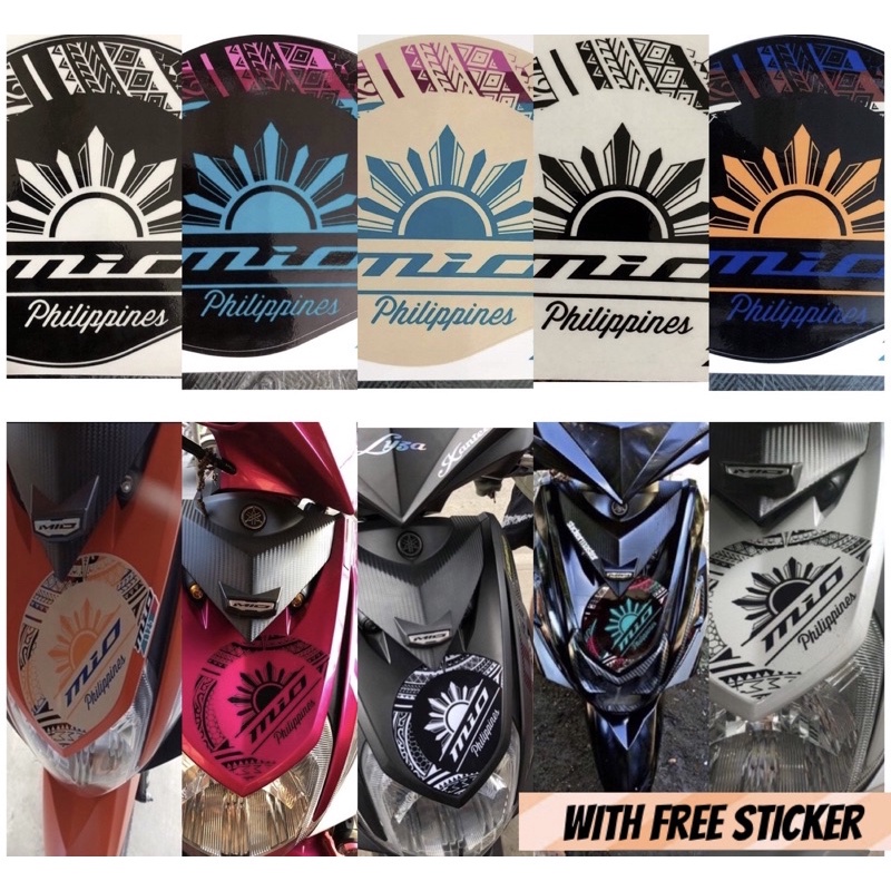 , MIO i 125 M3/MIO PHILIPPINES FRONT STICKER PRINTED/LAMINATED ...