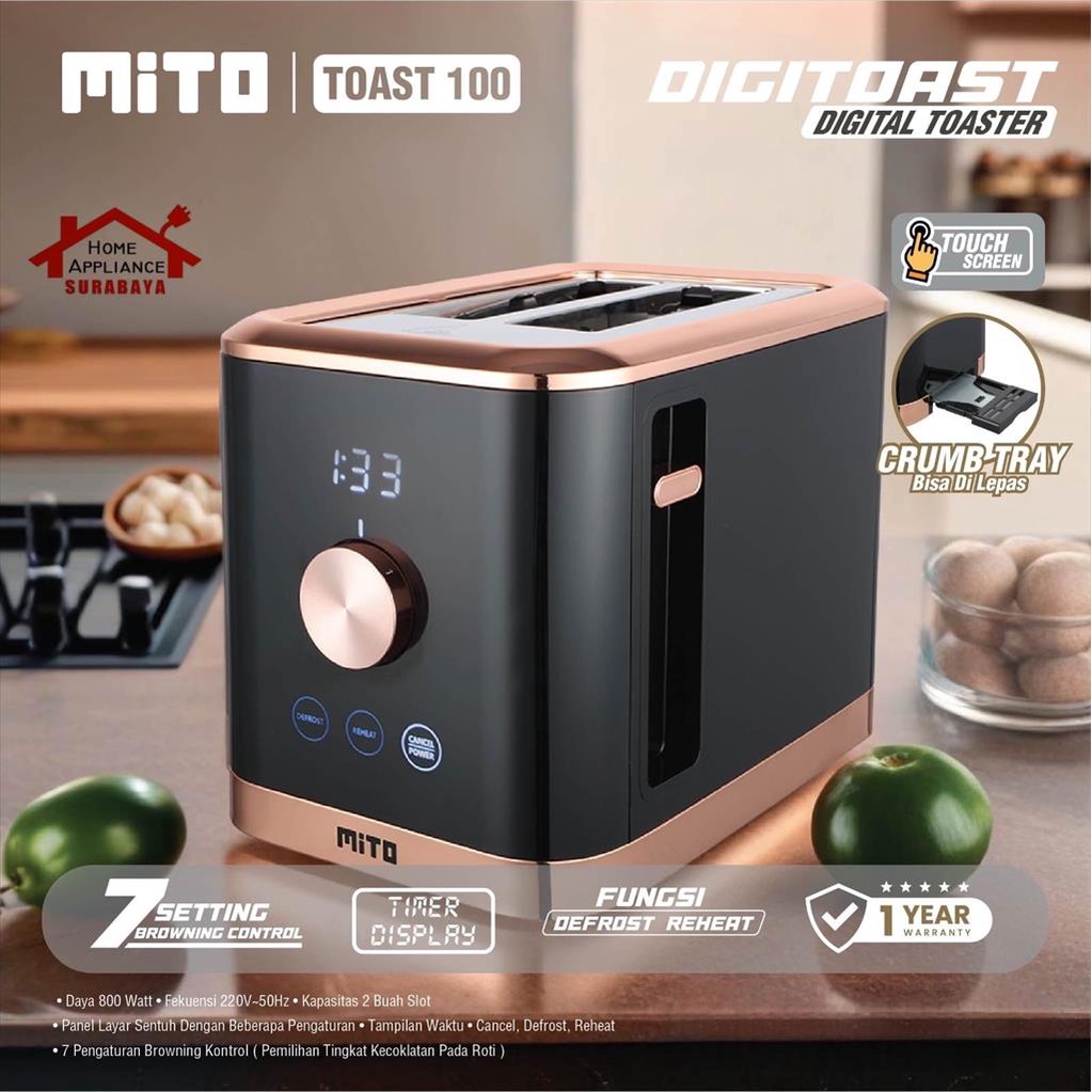 Mito Digital Toaster Electric - TOAST 100 Electric Toaster | Shopee ...