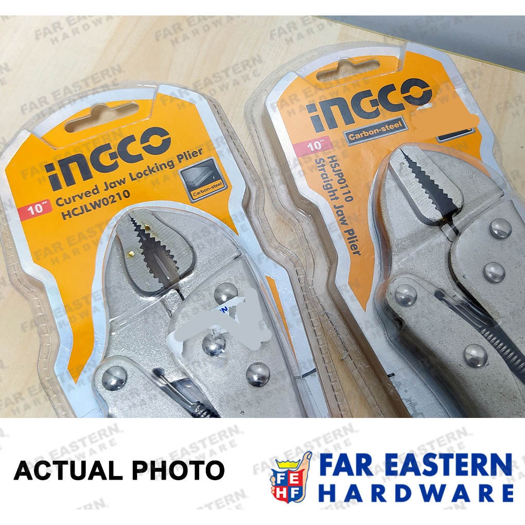 , INGCO Locking Pliers Straight | Curved Jaw | Chain Clamp | C Clamp ...