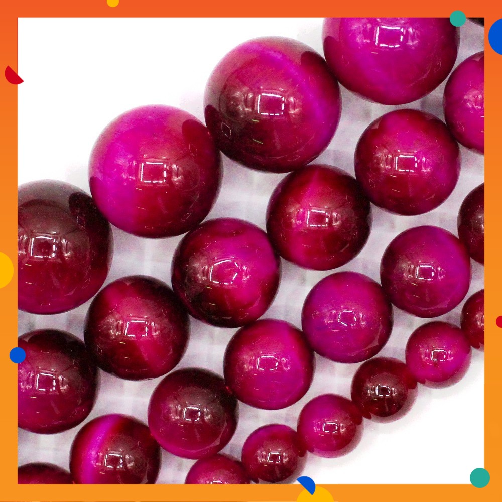 Rose Pink Tiger Eye Gemstone Beads Loose Crystal Stone Bead 6mm-12mm ...