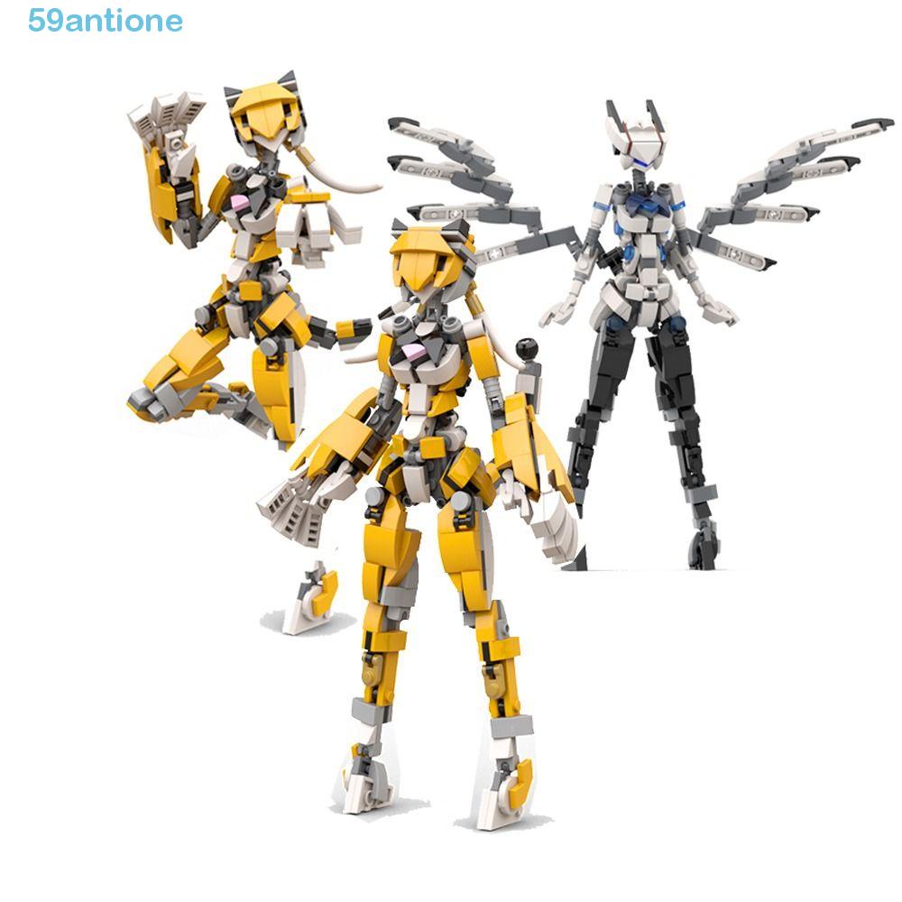 ANTIONE Bunny Girls Building Block Set, Girl Mecha With Movable Joints ...