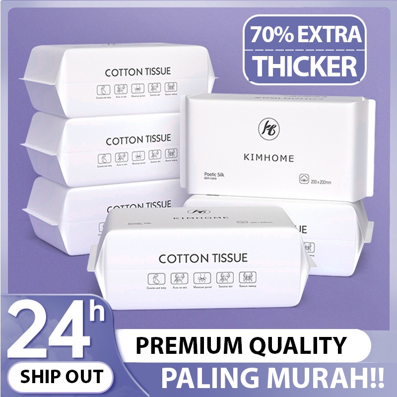Disposable Cotton Facial Tissues (50pcs/100pcs) - Gentle Makeup Remover ...