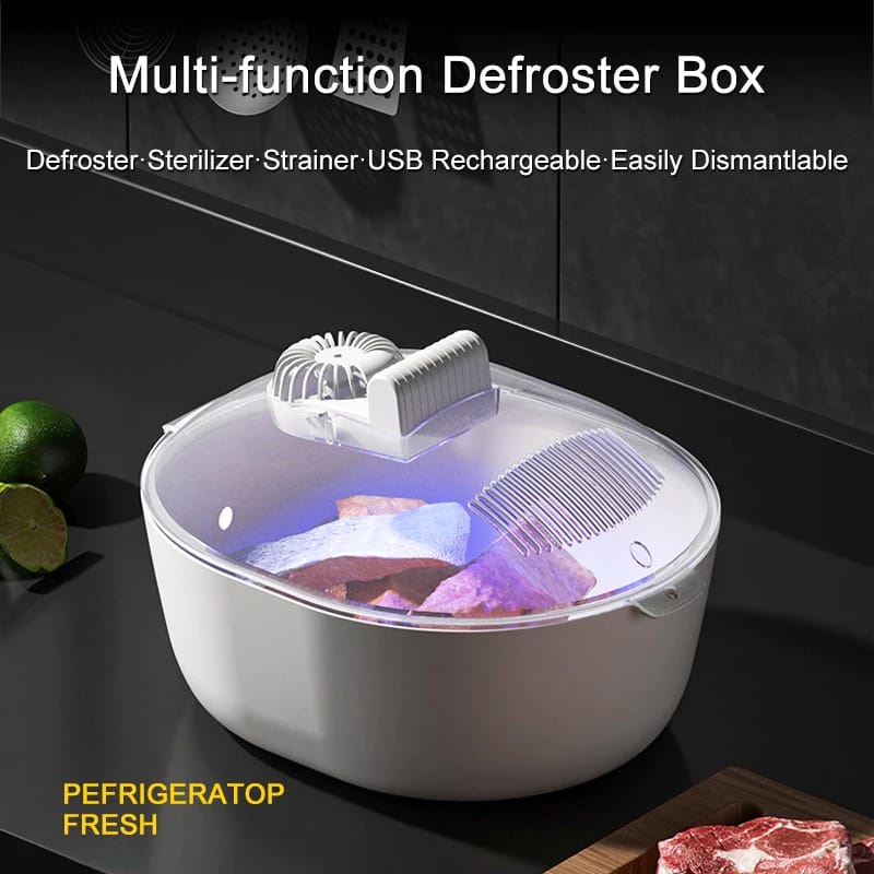 CS_ 4 in 1 Defroster Multi-Functional Thawer Fast Food Thawing Box USB ...