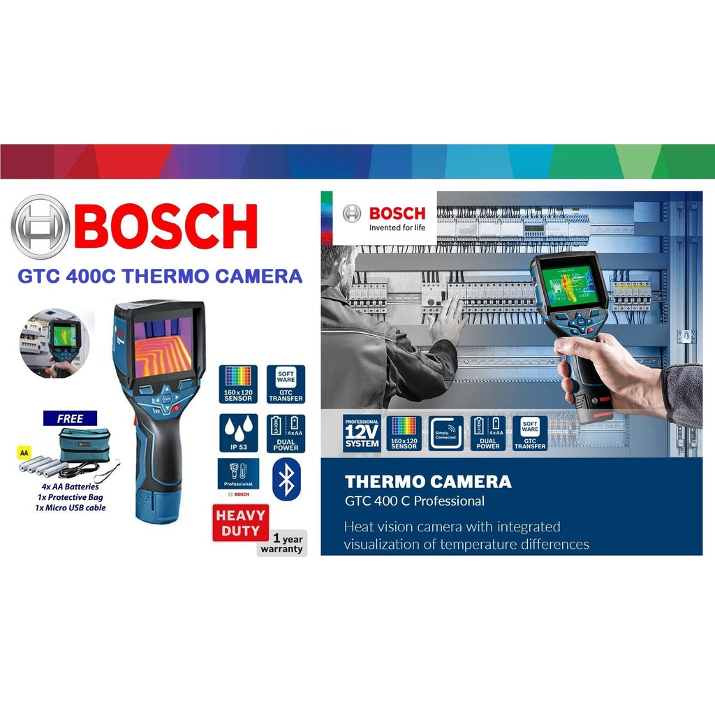 Bosch GTC 400°C 3.5-inch LCD Bluetooth Thermal Image Camera | Shopee ...