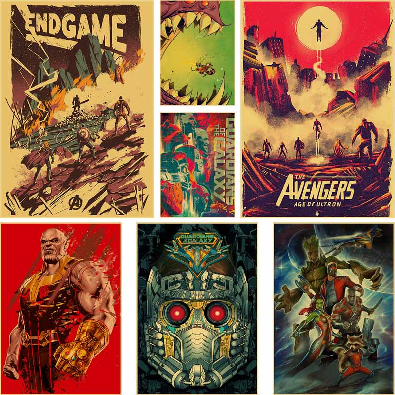 42x30cm Marvel Super Heroes Vintage Posters for Home Decor Wall Art ...