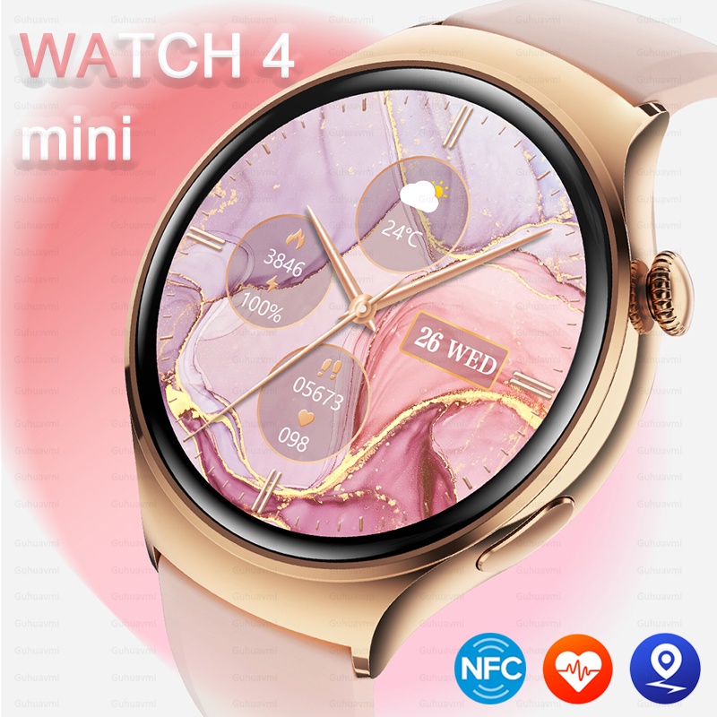 New For Huawei Xiaomi WATCH GT4 Mini NFC Bluetooth Call SmartWatch ...