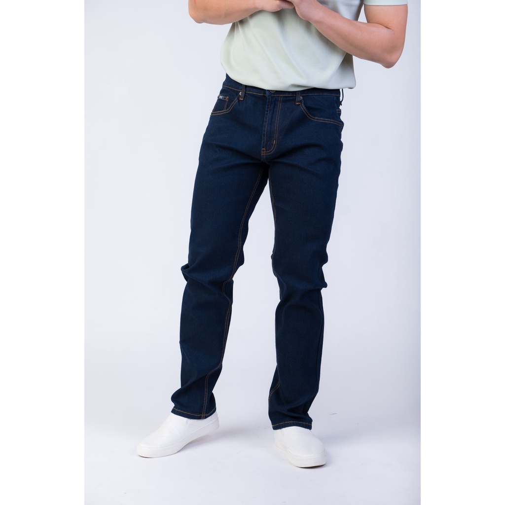 Dapper Men | Straight Slim Long Pants Jeans Raw Blue - J80053S | Shopee ...