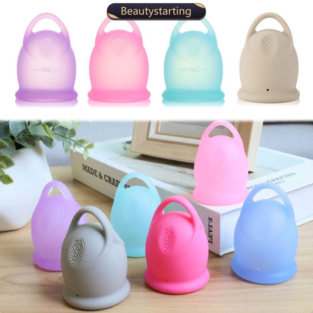 BEAUTYSTARTING Silicone Menstrual Cup L/S Reusable Women's Hygiene Menstrual Cup Feminine ...