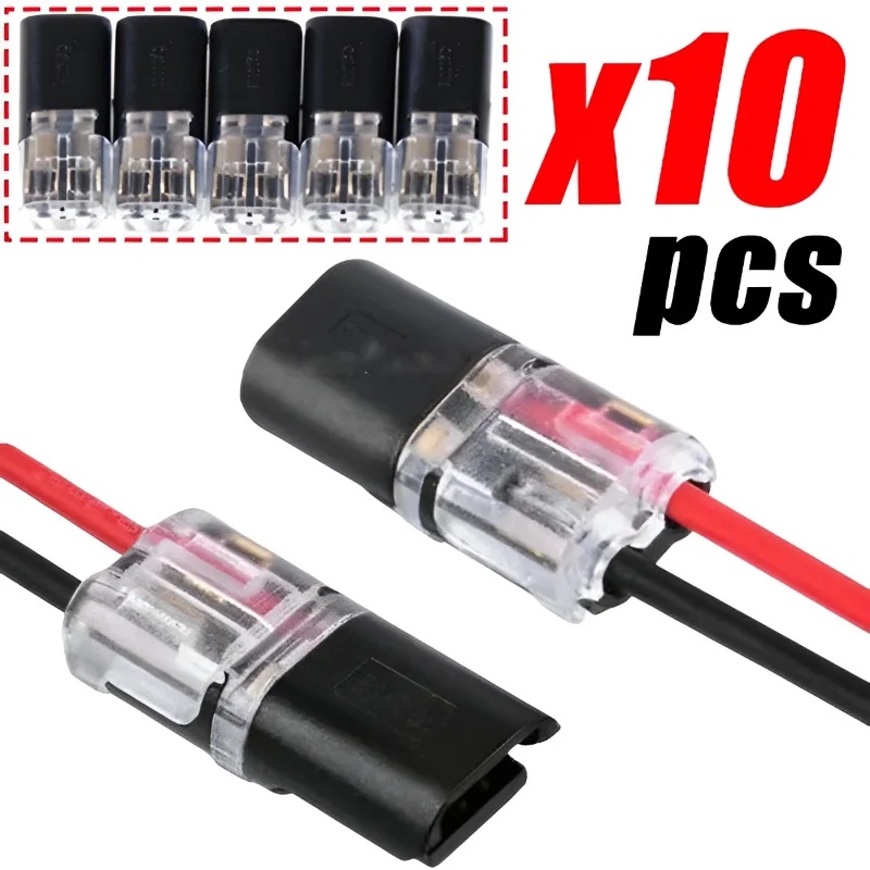 3/5/10PCS Car Electrical Connector 2 Pin Way Wire Plug for 18-22AWG ...